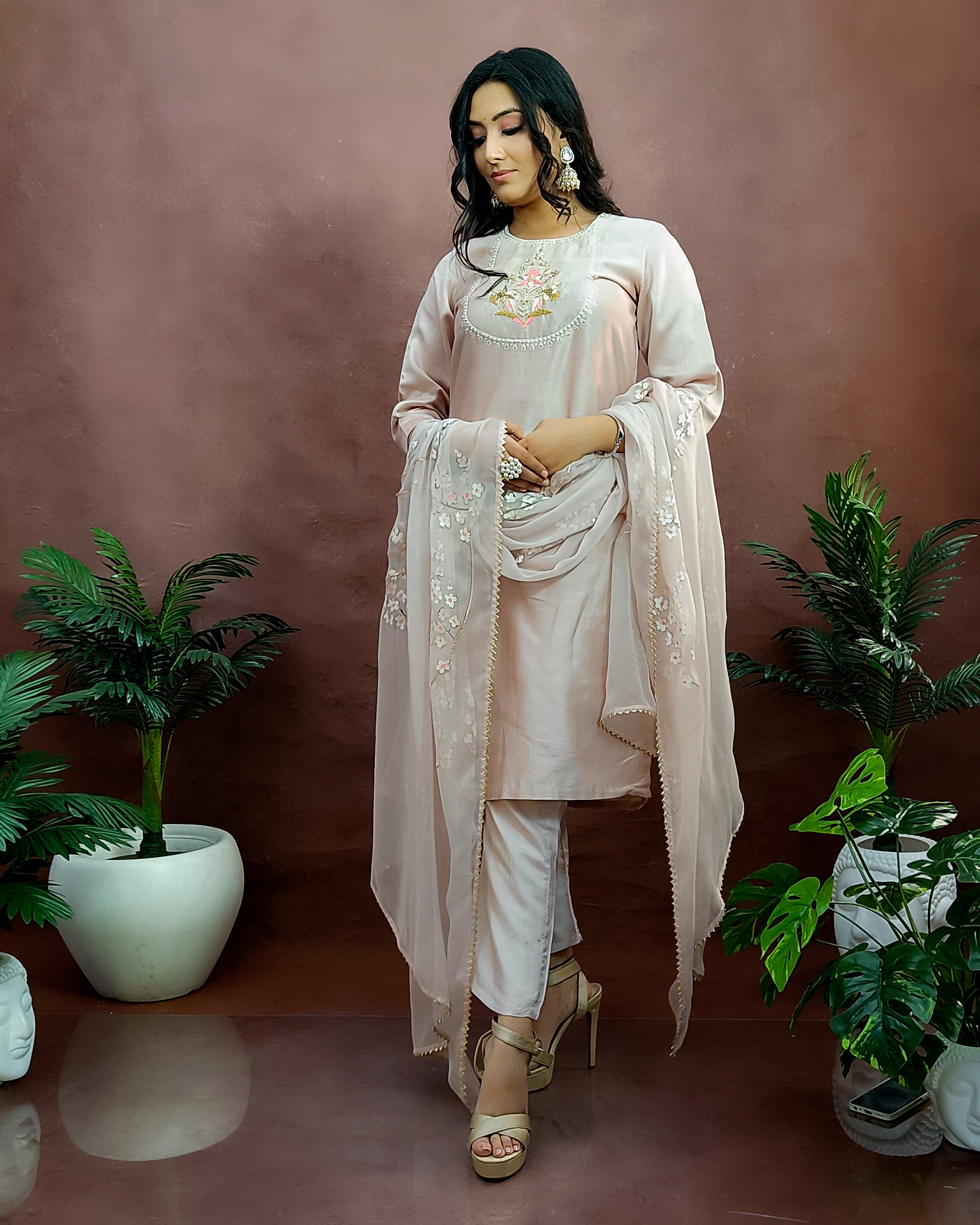 Buy Stylish Hand Painted Suit Sets for Women | Sanjoni