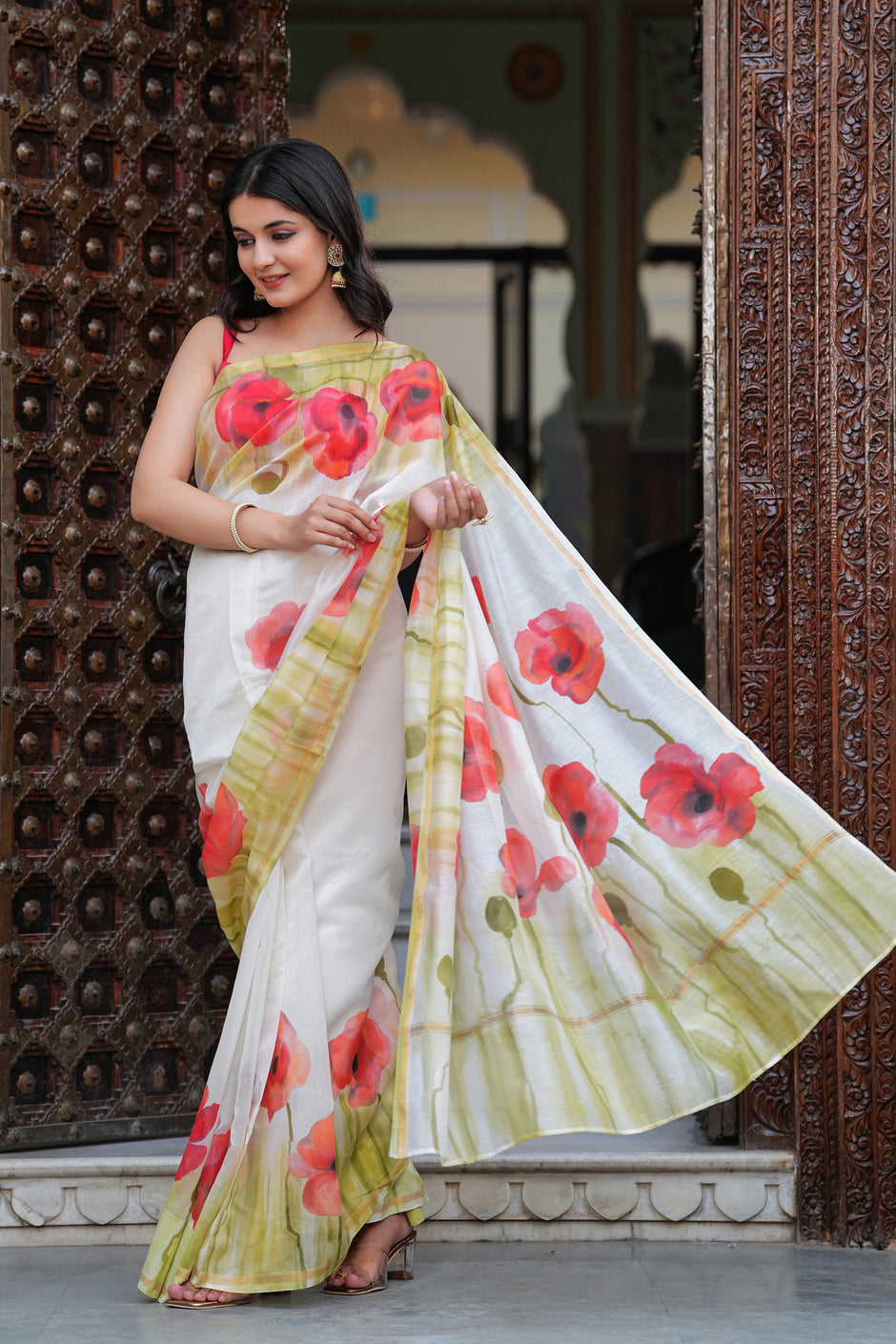 HAND PAINTED SAREE – Sanjoni